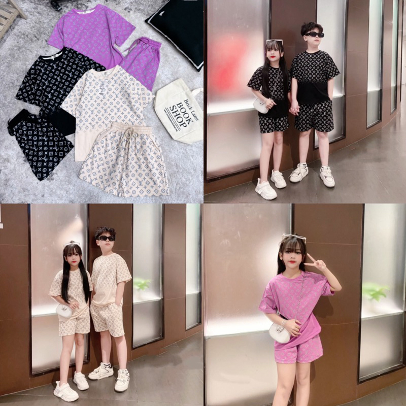L.v set for Boys and Girls for summer 2024 size 19kg-43kg | Shopee Malaysia
