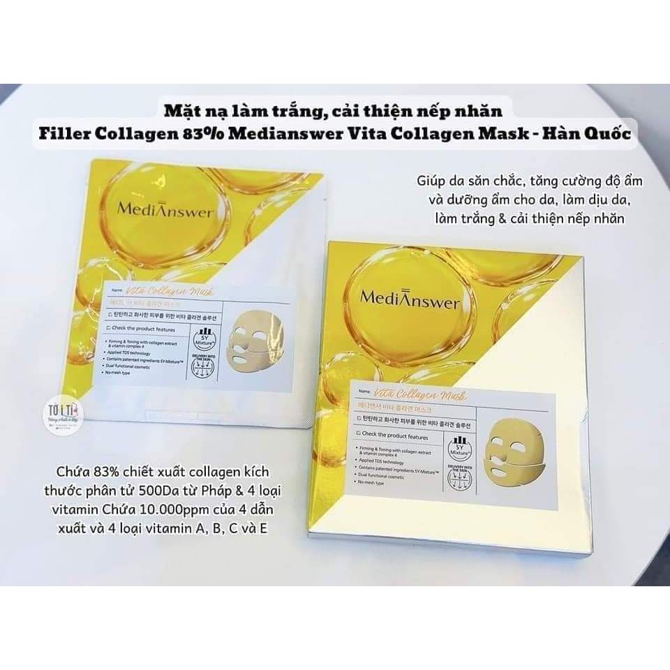 Filler Collagen 83% MediAnswer Vita Collagen mask Gold Plaster mask ...