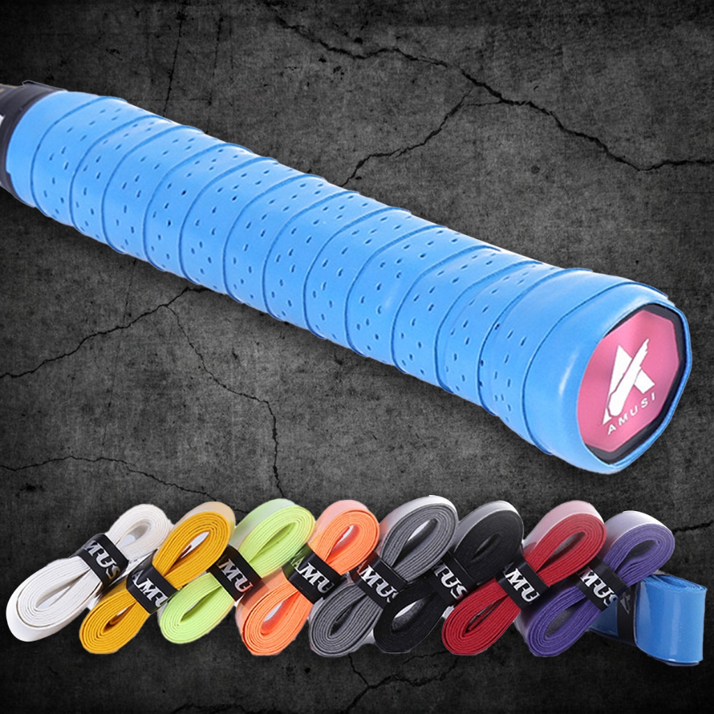 Badminton racket grip, integrated ventilation holes to cool the skin ...