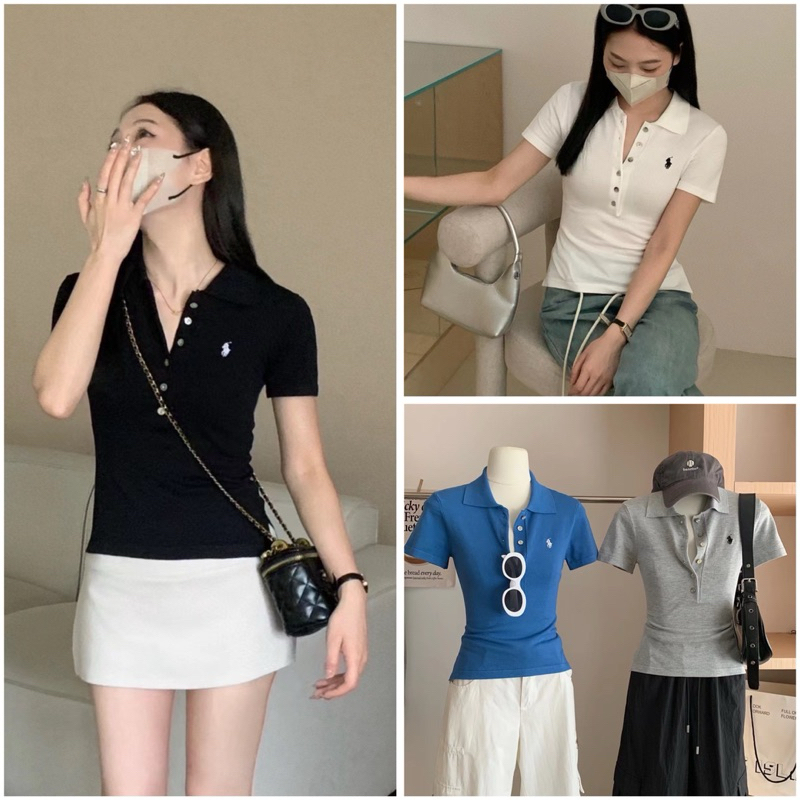 [Em.Cloud]WG.WE Embroidered Polo CC Shirt Slim Knit Slim Fit | Shopee Malaysia