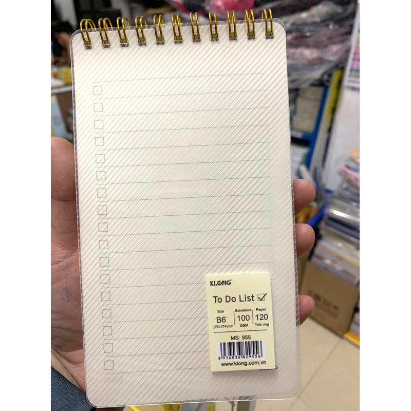 XO Klong B6 double spring To Do List notebook with double-sided plastic ...