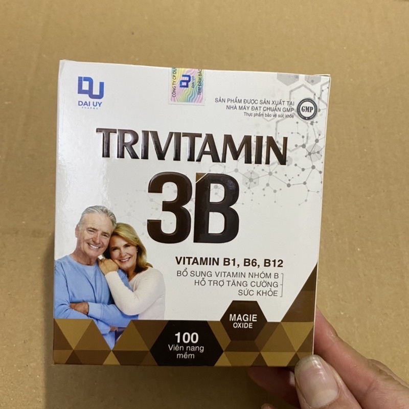 Trivitamin 3B (white box) - Dai Uy - supplement B1 B6 B12 B vitamins ...