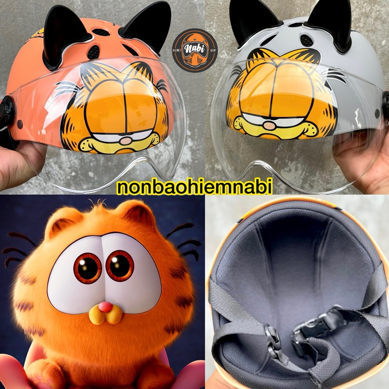 Children Garfield Cat high-end helmet, compact and lightweight form for ...