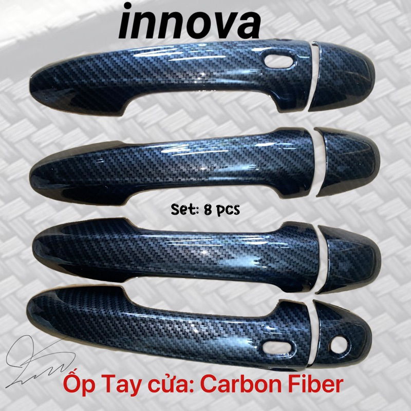 Innova 2017-2023 Carbon car door handle cover decorative stickers 2018 ...