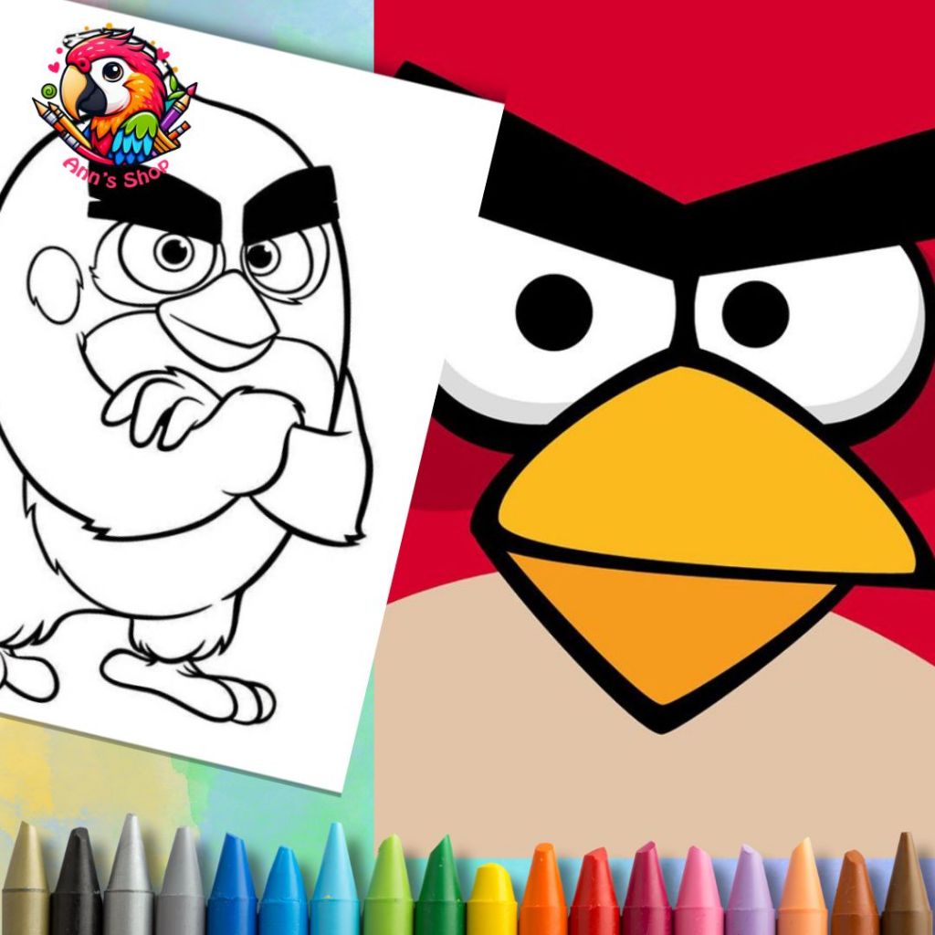 Complete set of 45 coloring pages "Horror Birds" size a4/a5 - Ann paper ...