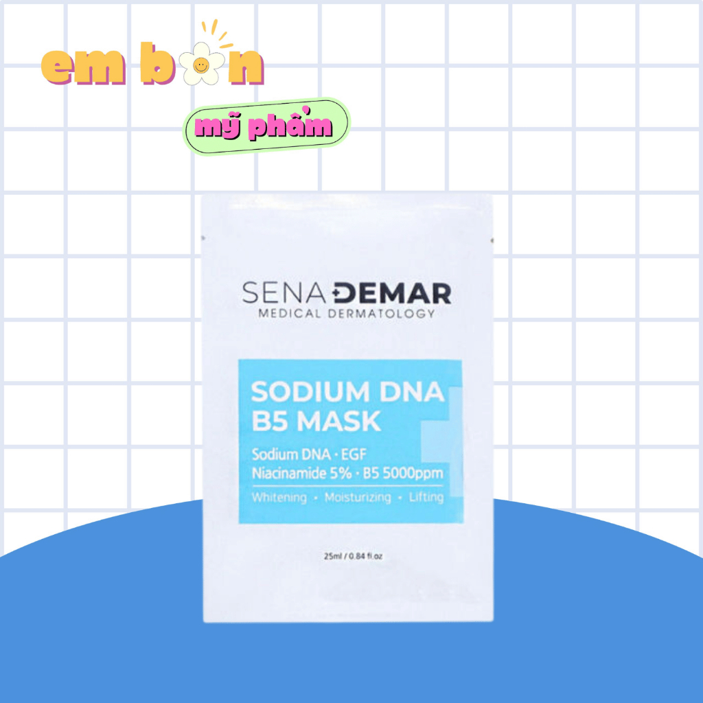 Korean Sena Demar Sodium DNA B5 Mask moisturizes and restores skin 25ml ...