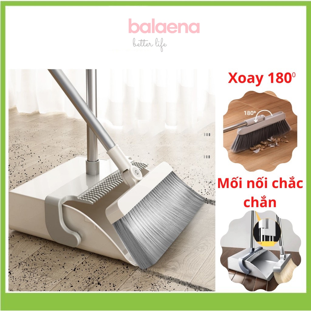 Smart folding broom with multi-function 2-in-1 long-handled dustpan ...