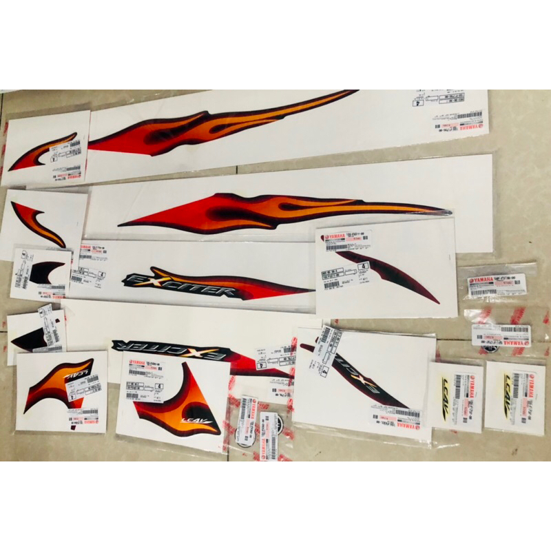 Genuine YAMAHA 2006-2010 exciter fire stamp set (18 stamps and logo ...