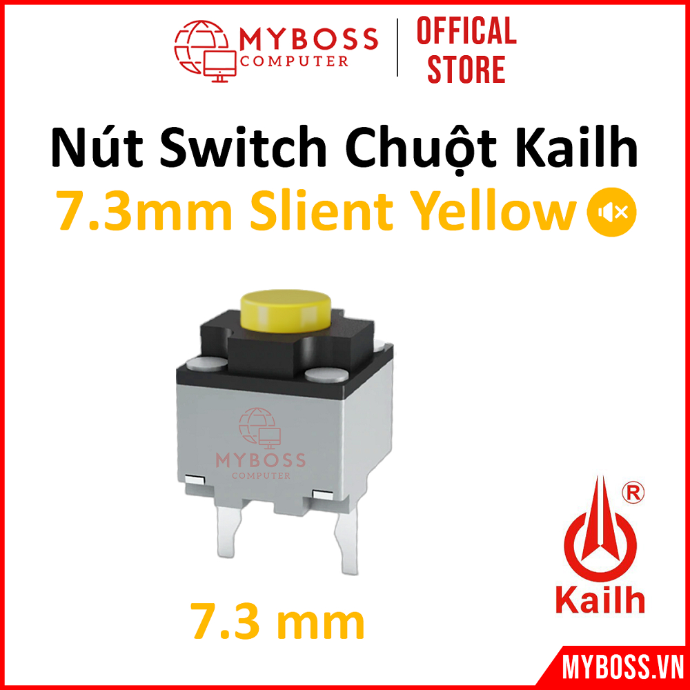 Kailh Yellow 7.3mm Silent Mouse Button/Switch No Noise, 20 Million ...