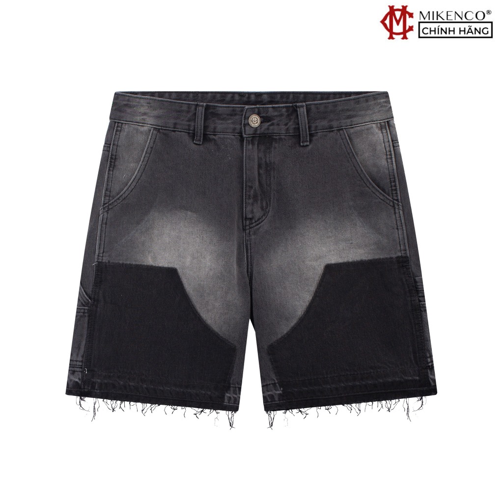 Mikenco Flare Double Knees Short men's jean shorts | Shopee Malaysia