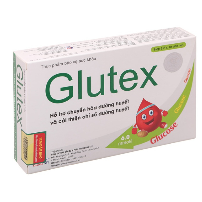 Glutex supports metabolism, improves blood sugar, box of 30 tablets ...