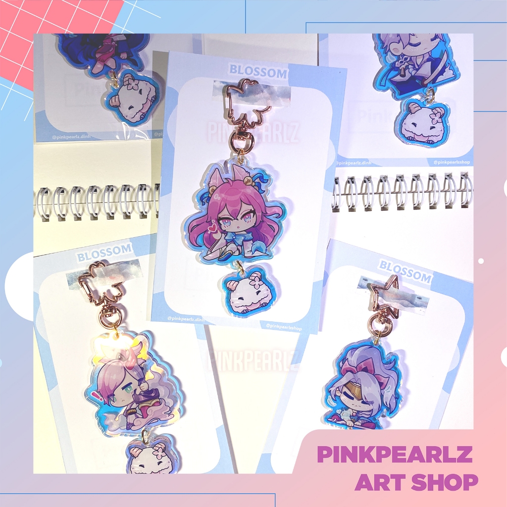 League of Legends LOL keychain Blossom Hologram skin chain 2 pieces ...