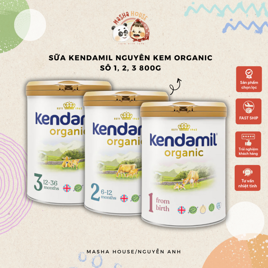Kendamil Organic Organic Formula Milk Contains HMOs No. 1,2,3 800g ...