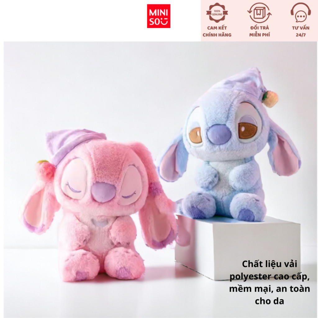 Miniso doll toy, cute sitting doll disney stitch miniso teddy bear 34cm ...