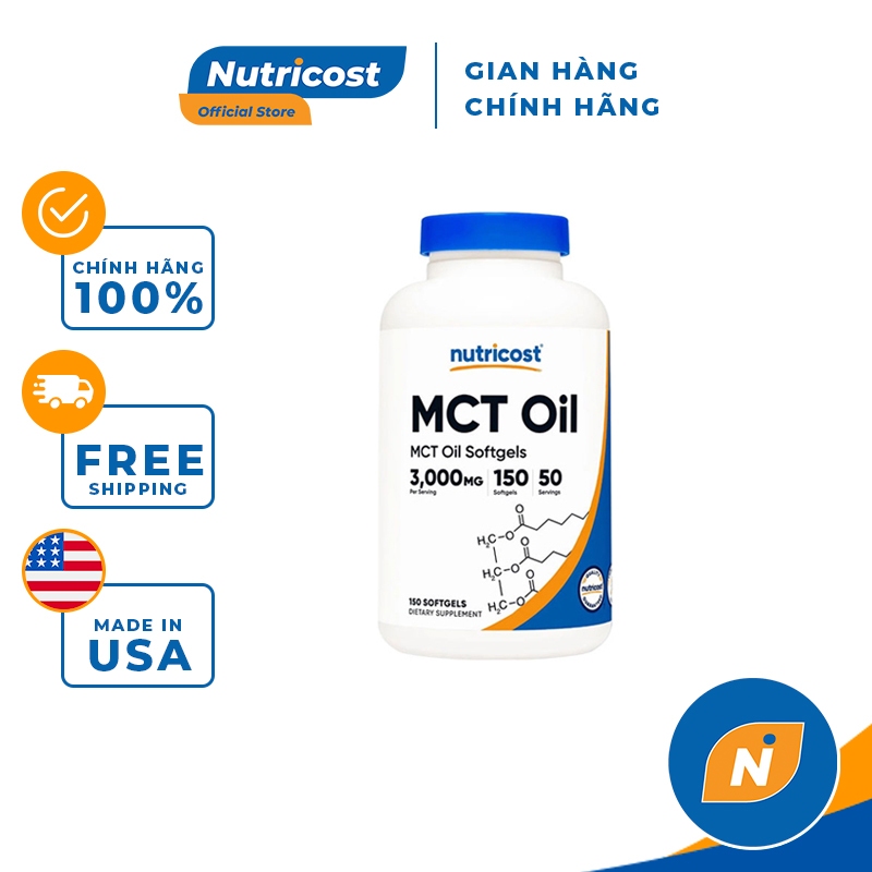 Nutricost MCT OIL 3000MG Provides Energy to Support Digestion and ...