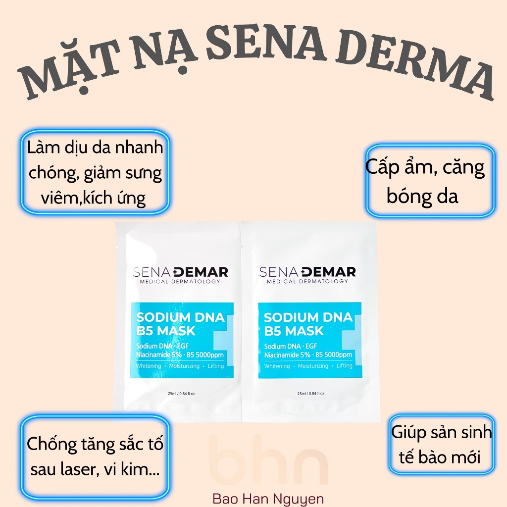 Sena DERMA B5 Moisturizing, Whitening, and Restoring Mask 25ML | Shopee ...