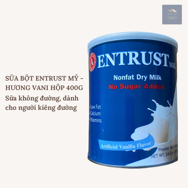 Entrust Vanilla Flavored Milk Powder 400G Box, unsweetened powdered ...