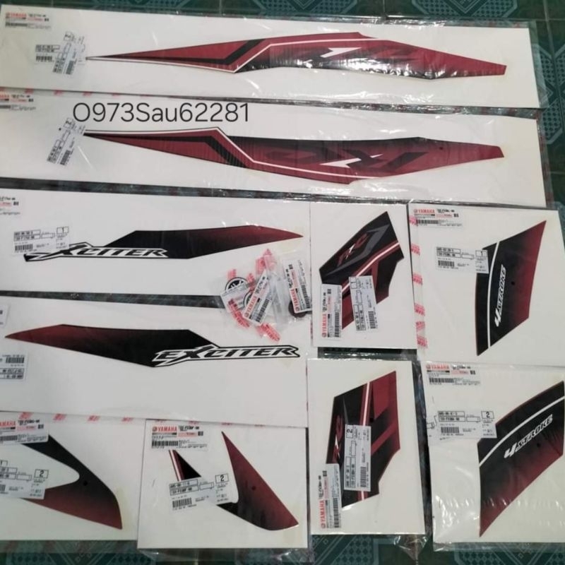 Genuine Yamaha EXCITER 2008 red RC car sticker set | Shopee Malaysia