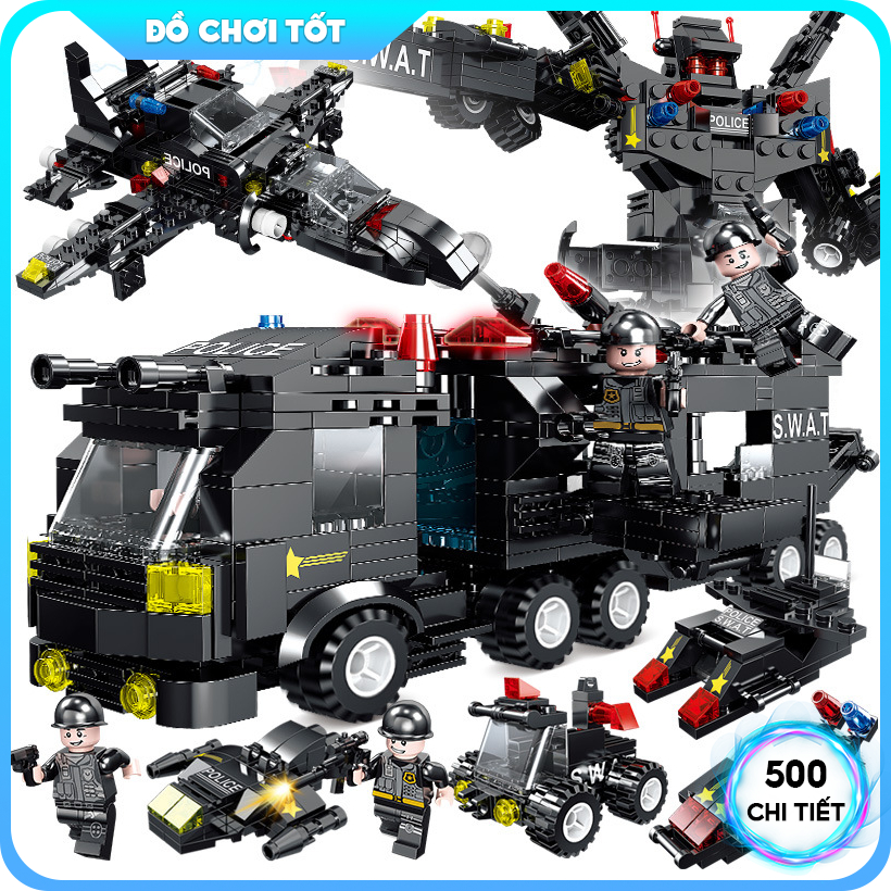 Swat Police 500 PCS Assemble Models of Command Vehicles, Robots ...