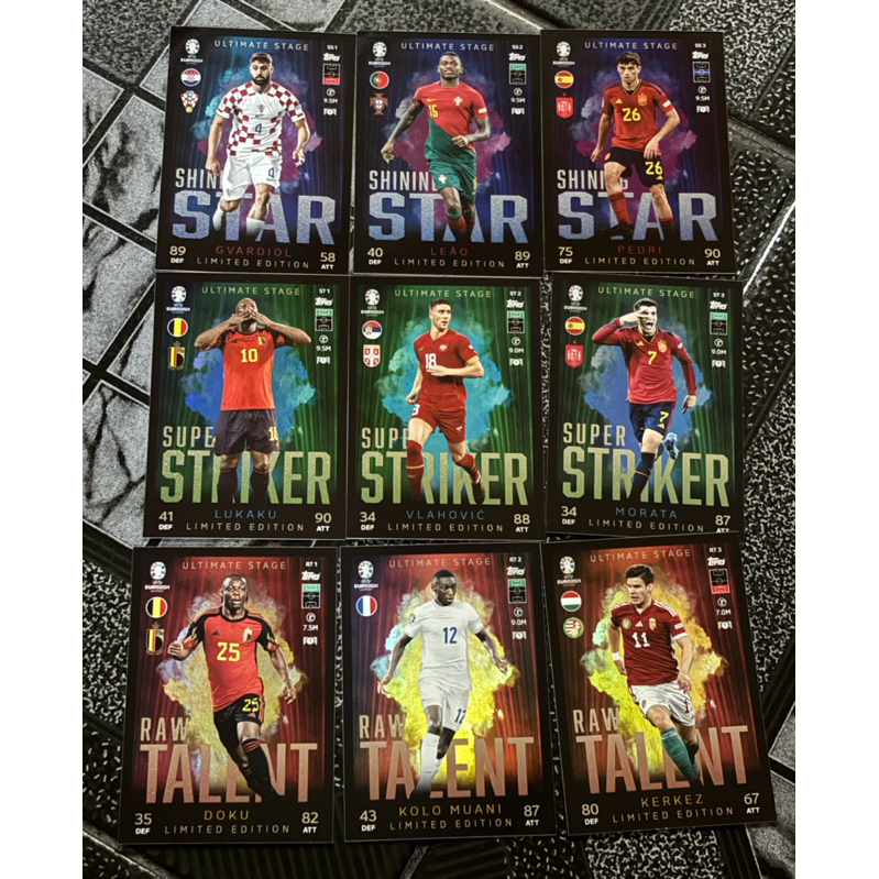 [GENUINE] TOPPS EURO 2024 LIMITED PLAYER CARD (Free Toploader + Sleeves ...