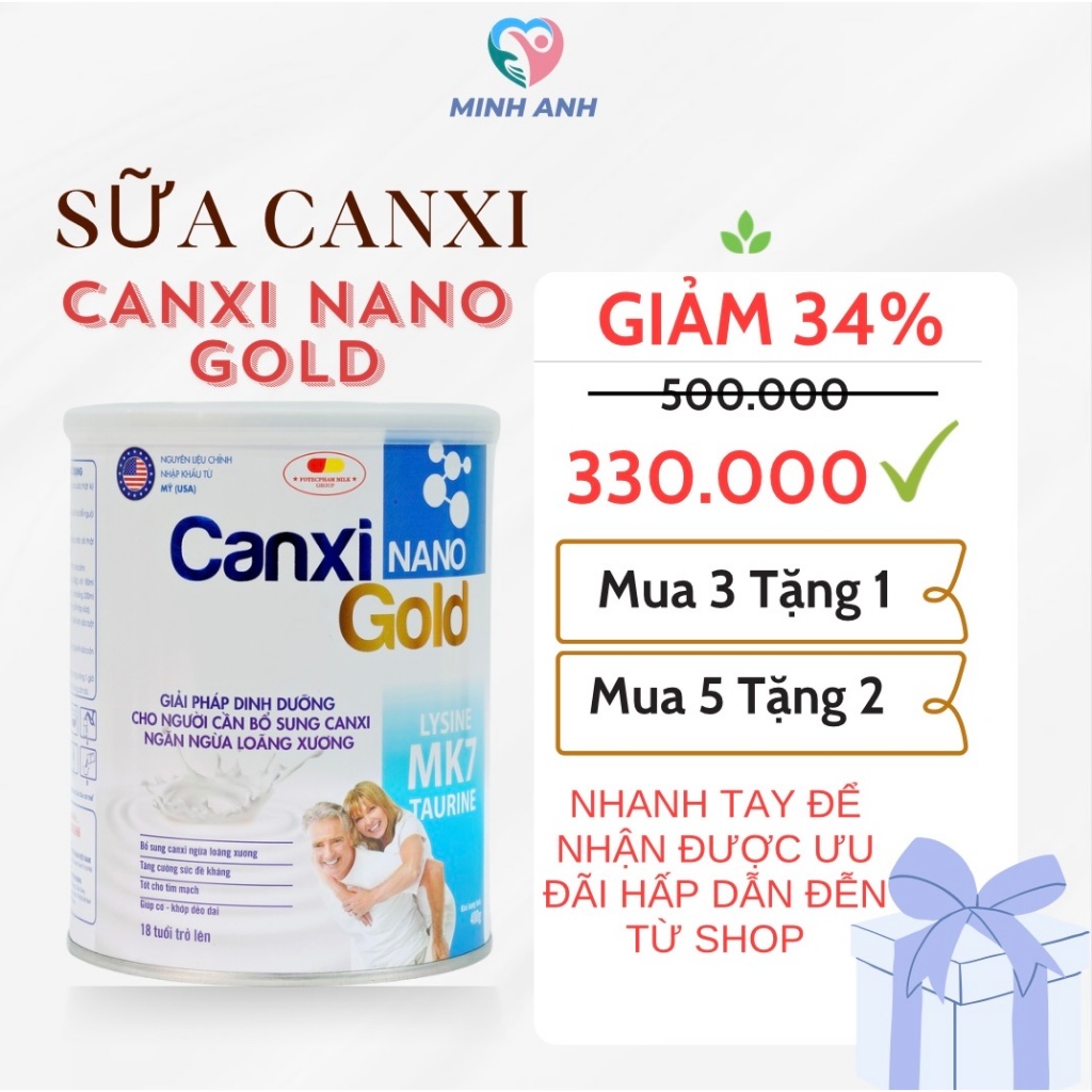 Nano Calcium Milk supports nutrition for the body, strengthens bones ...