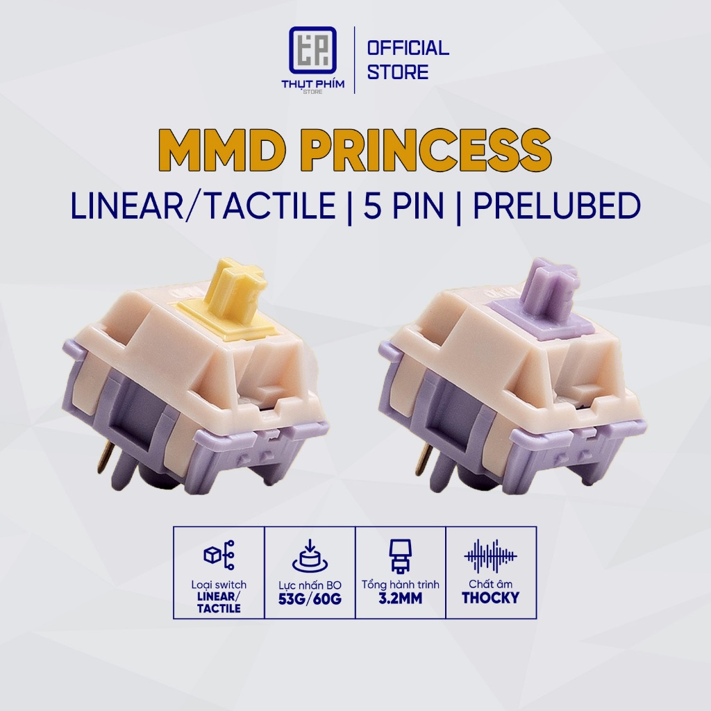 XO Mmd Princess V2 Linear 53g Tactile 60g 2-stage spring mechanical keyboard switch - Key Enema ...