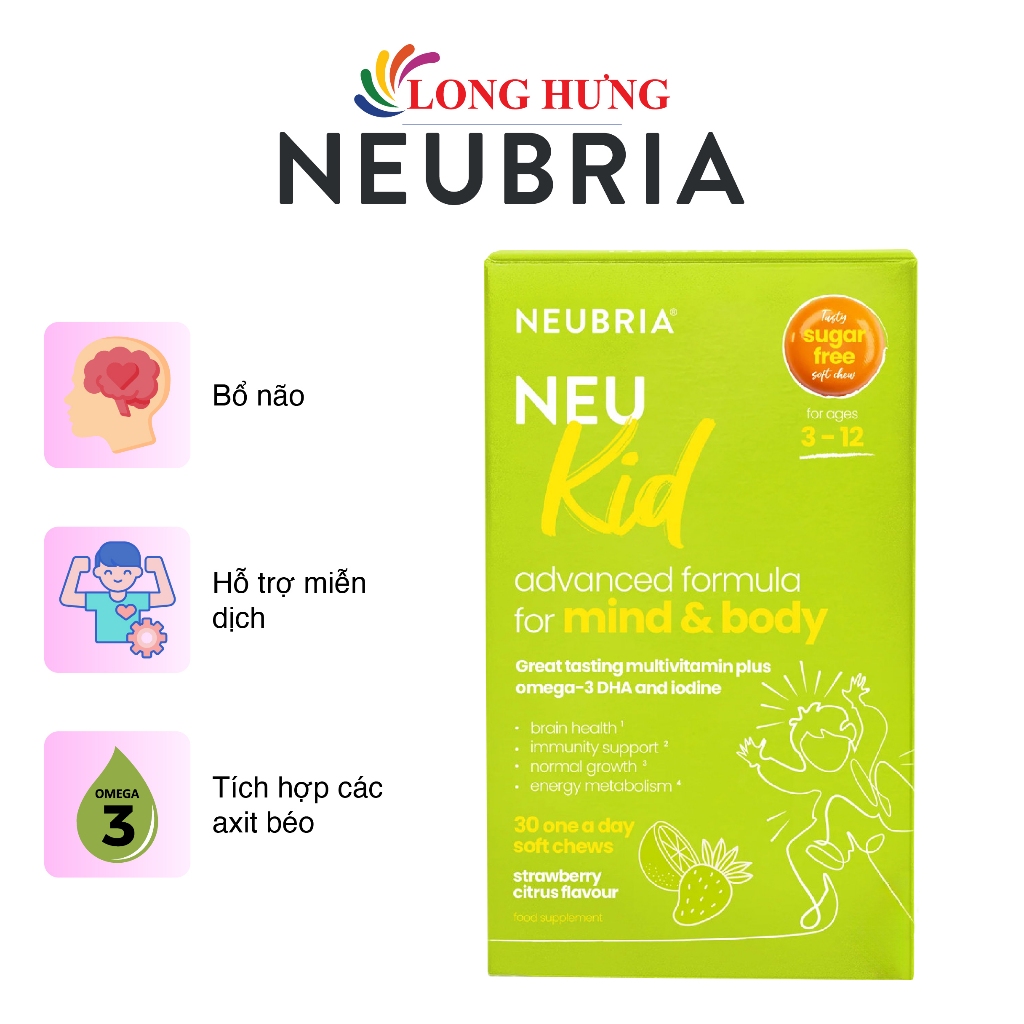 Neubria Neu Kid multivitamin supports immune enhancement (30 tablets ...