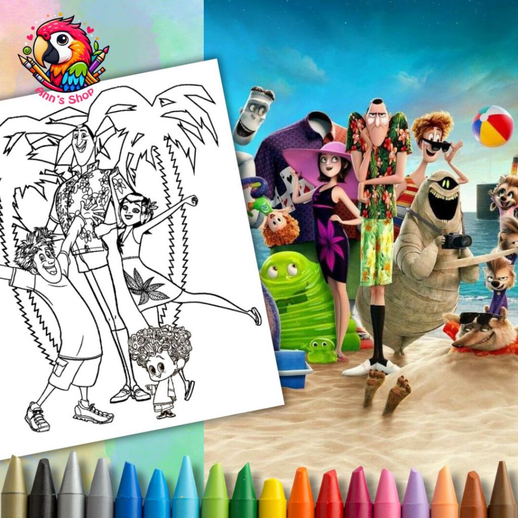 Complete set of 40 coloring pages "Mysterious Hotel" size a4/a5 - Ann ...