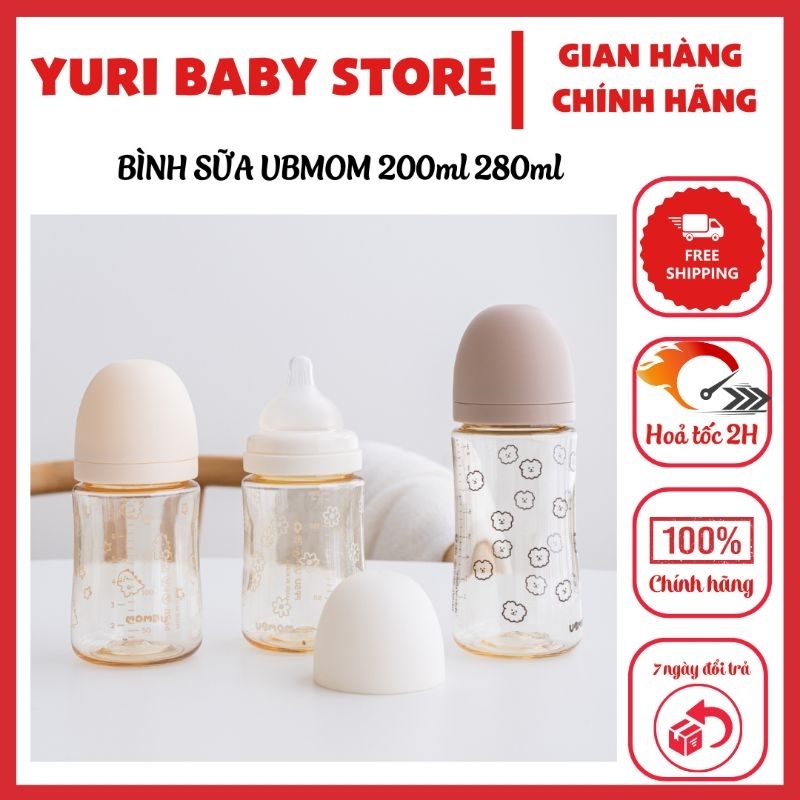 Genuine UBmom milk bottle 200ml 280ml [Free nipple cleaning brush] | Shopee Malaysia