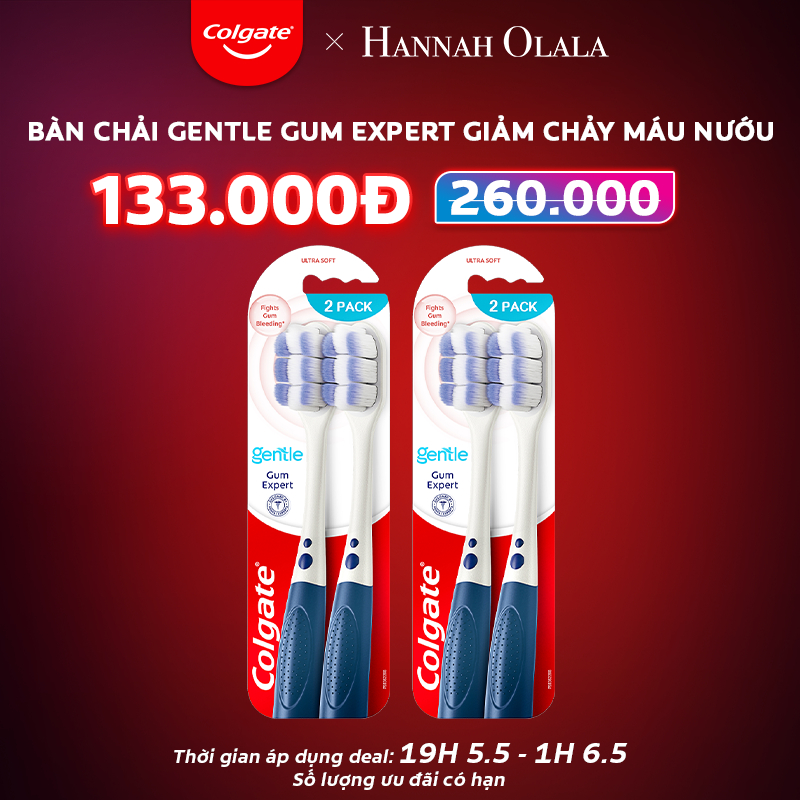[Hannah X Colgate] Set of 4 Super soft thick hair Colgate Gum Expert ...