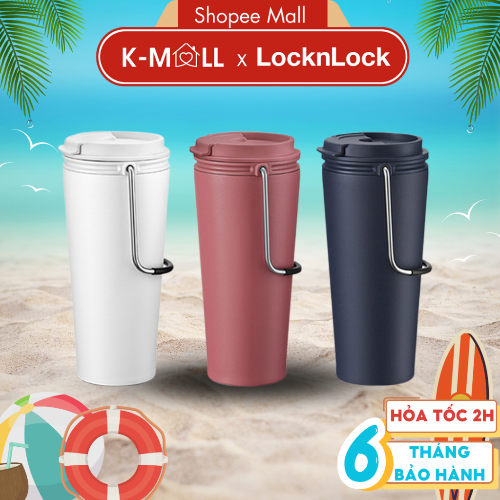 Locknlock Bucket Tumbler 540ml Flip Lid LHC4269, Stainless Steel, with ...