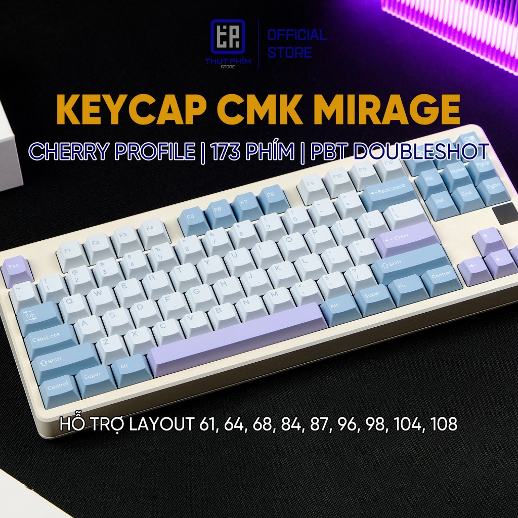 Cmk Mirage Keycap (Cherry profile/173 keys/PBT Doubleshot) mechanical ...