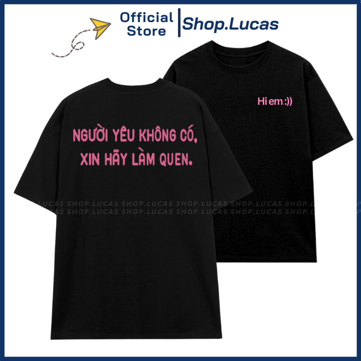 T-shirt Printed with Letters HI YOU HI PLEASE MAKE QUEN Unisex Men and ...