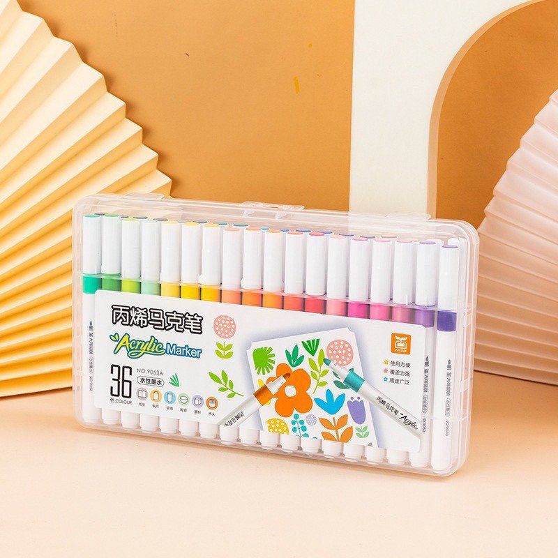 Acrylic Marker Highlighter Box (24 Colors - 36 Colors) | Shopee Malaysia