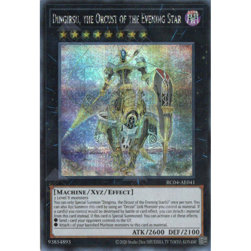 Yugioh AE Card: RC04-AE041 Dingirsu, the Orcust of the Evening Star (SER) | Shopee Malaysia
