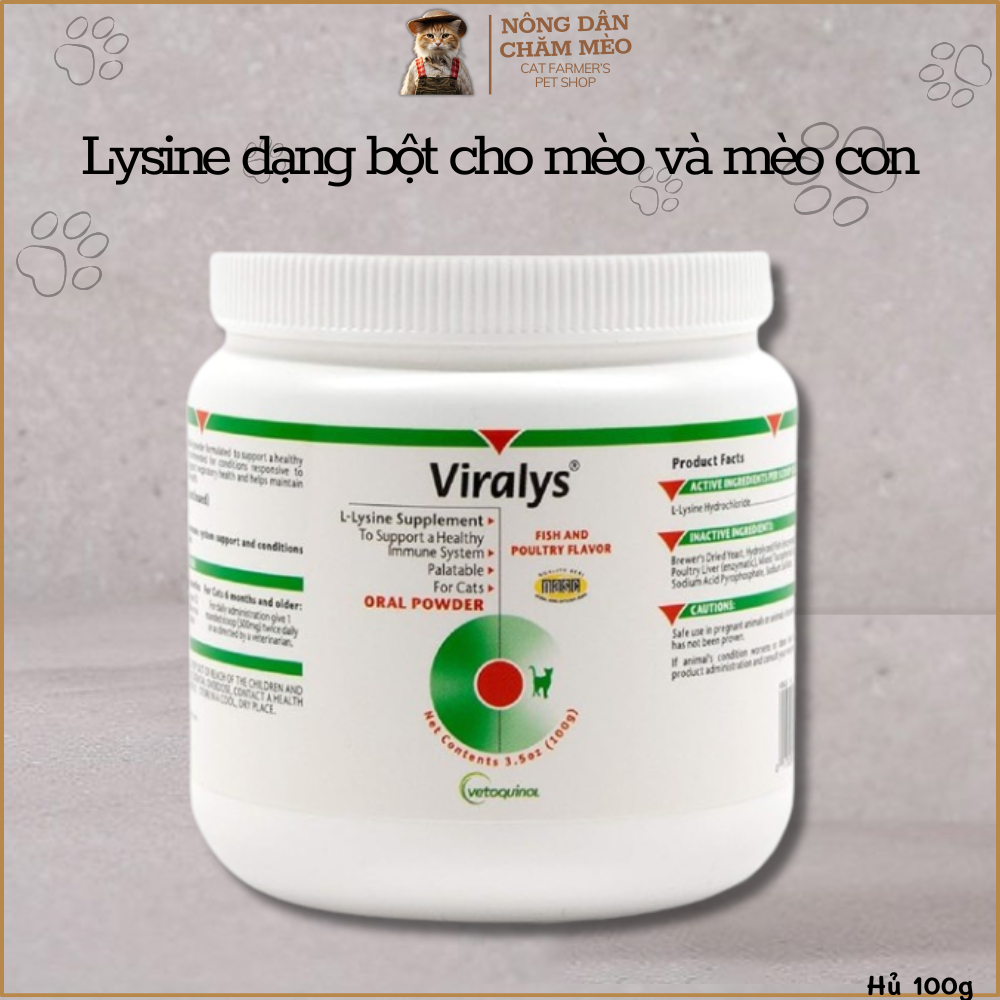 Lysine powder for cats and kittens Vetoquinol Viralys - Supports ...