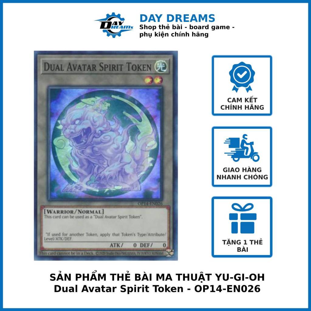 Yugioh Card!: Dual Avatar Spirit Token - OP14-EN026 - Super Rare ...