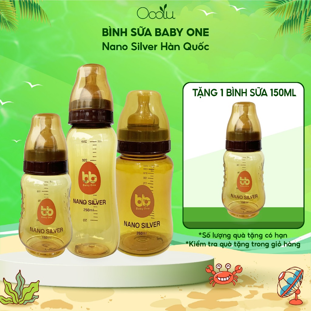 Premium Korean Nano Silver Baby One milk bottles of all sizes 150ml ...