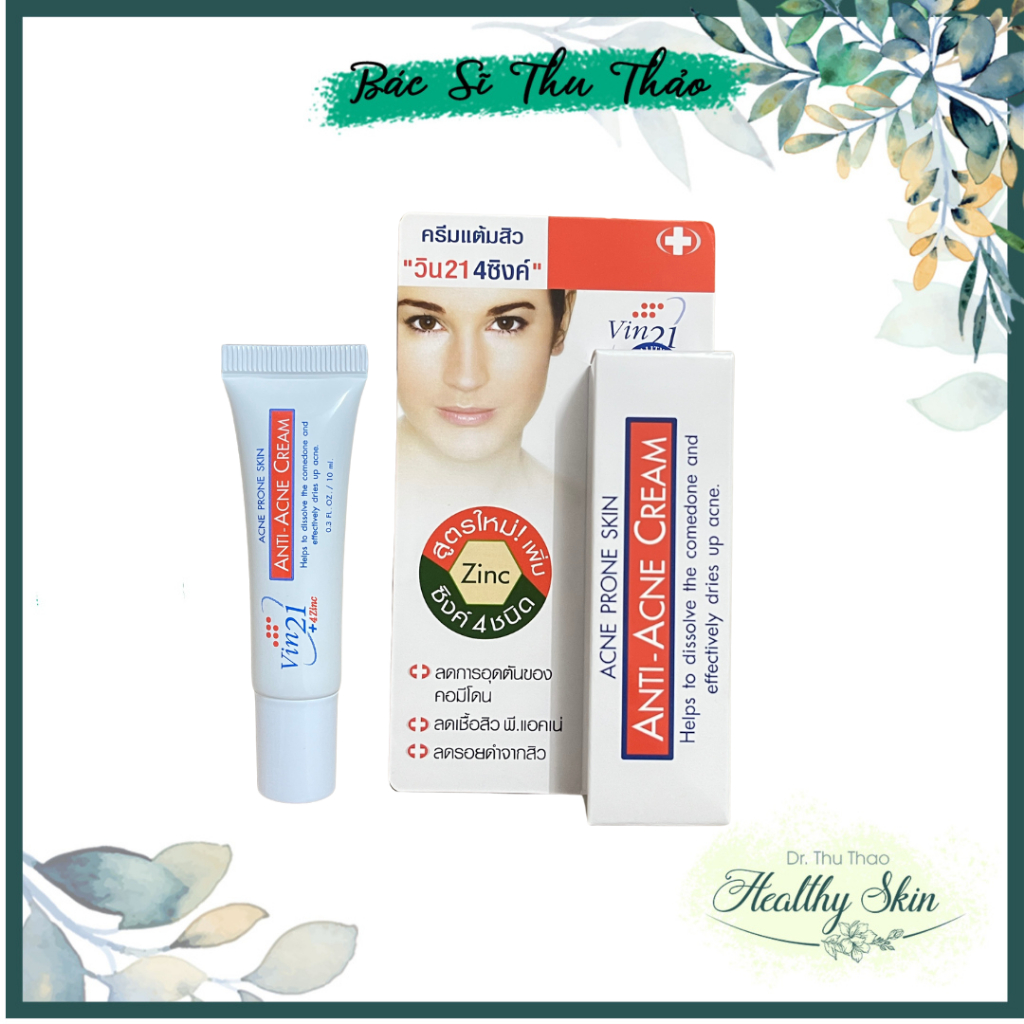 [10mL] Vin21 Anti - Acne Cream Acne Cream with 4 types of Zinc ...