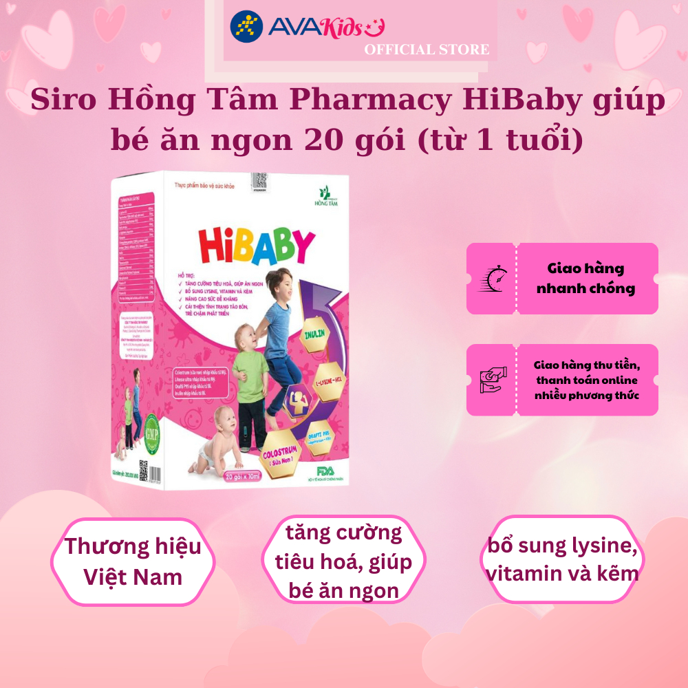 Hong Tam Pharmacy HiBaby Syrup Helps Babies Eat 20 Packs (From 1 Year ...