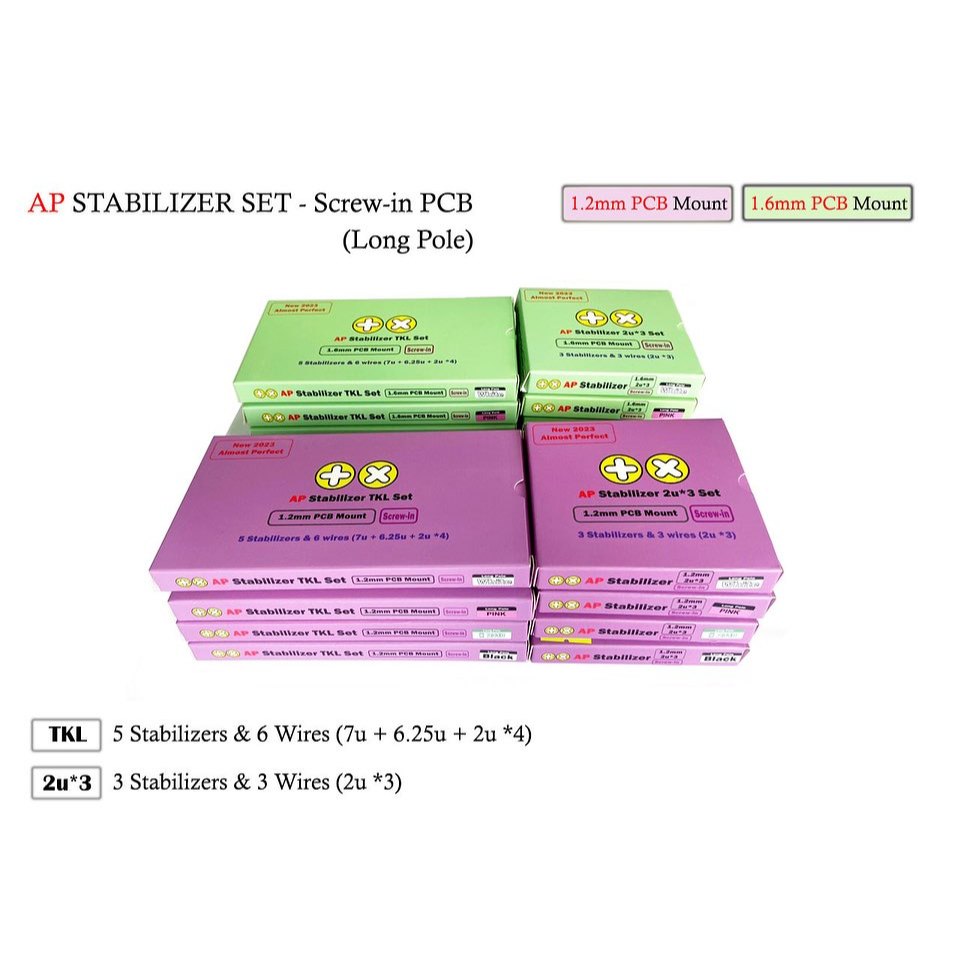 Tx AP Stabilizer set - (Screw-in) PCB mount/ 2U kit | Shopee Malaysia