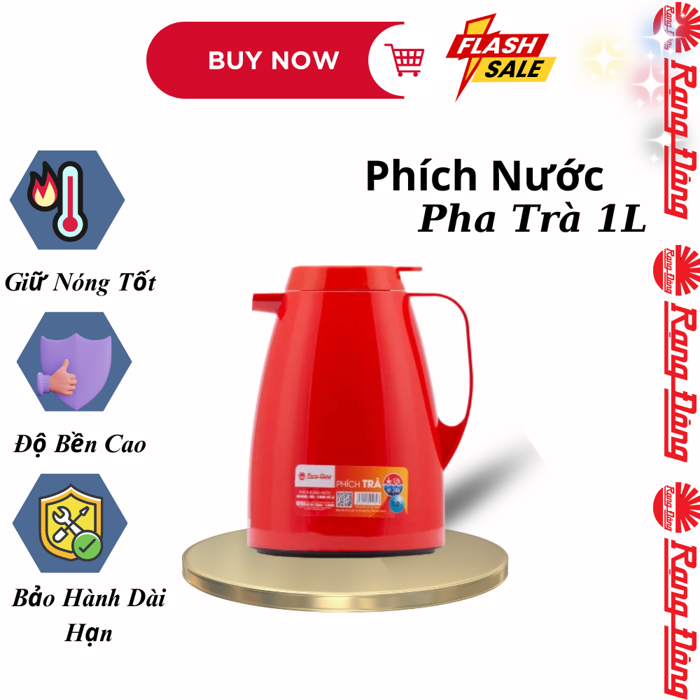 Rang Dong thermos tea maker 1 liter, thermos for hot water, Model: RD ...