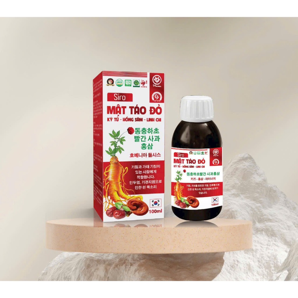 Red Apple Honey Syrup, Red Ginseng, Ganoderma Supports Cough Relief ...