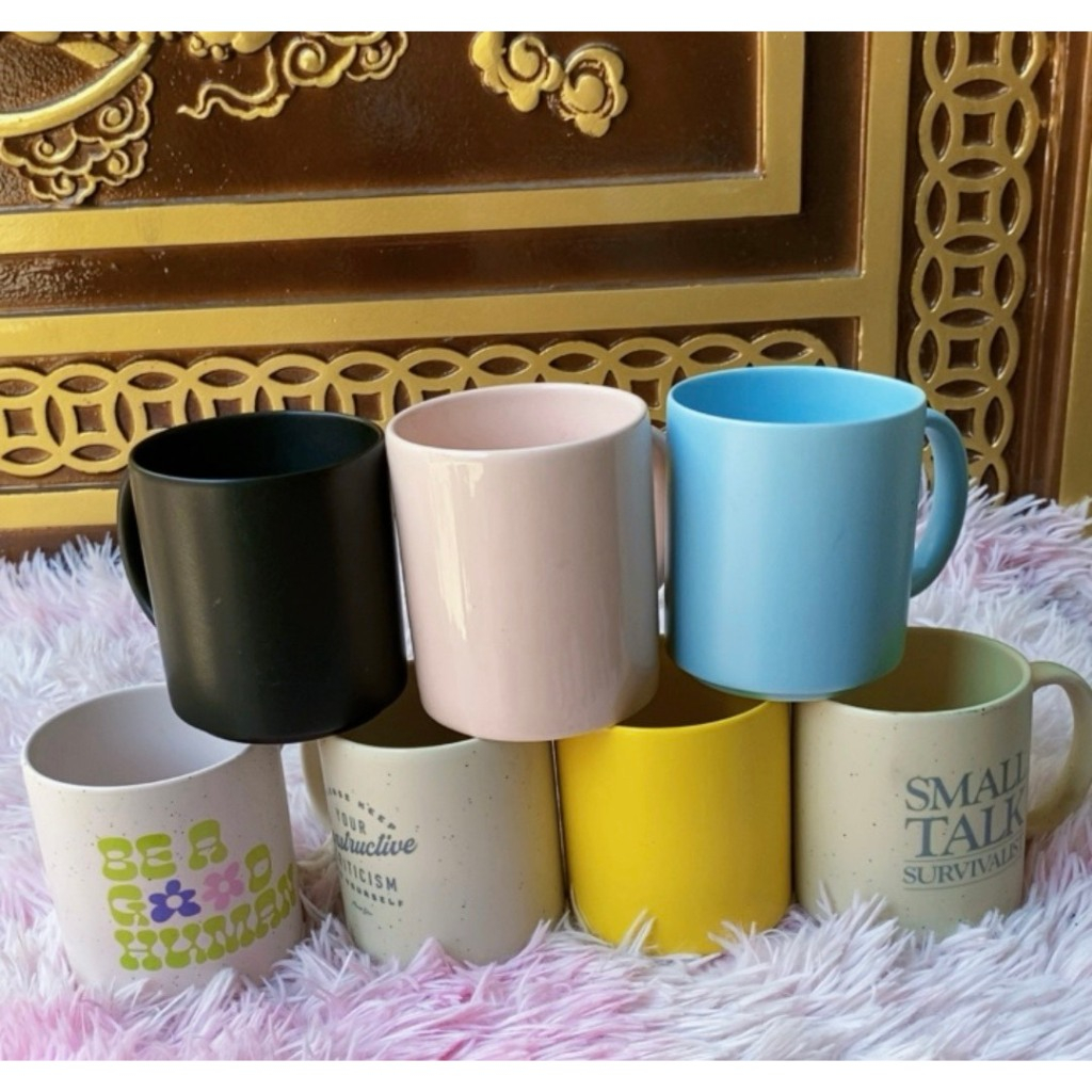 Plain pastel Cup And Pattern With Ceramic Handle Measuring Stone Glaze ...