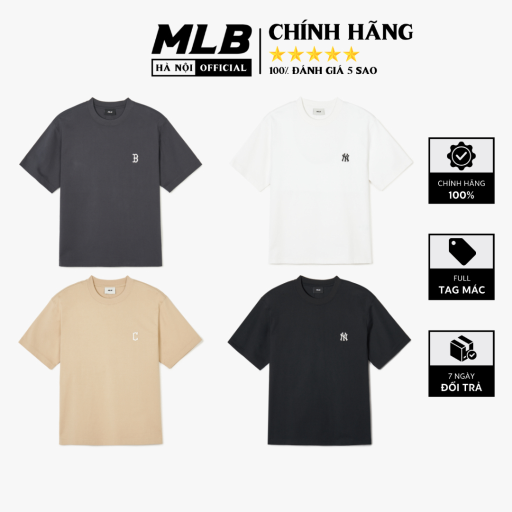 Genuine MLB Basic HeavyWeight Small Form Short Sleeve Shirt for Men and ...