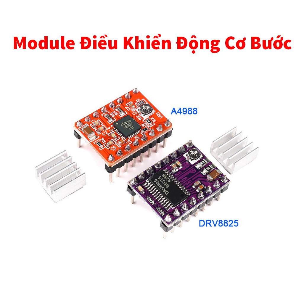 Step Motor Control Module A4988, DRV8825 (With Heatsink) | Shopee Malaysia