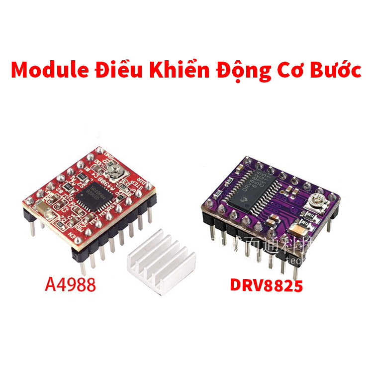 Stepper motor control Module A4988, DRV8825 (With Heatsink) | Shopee ...