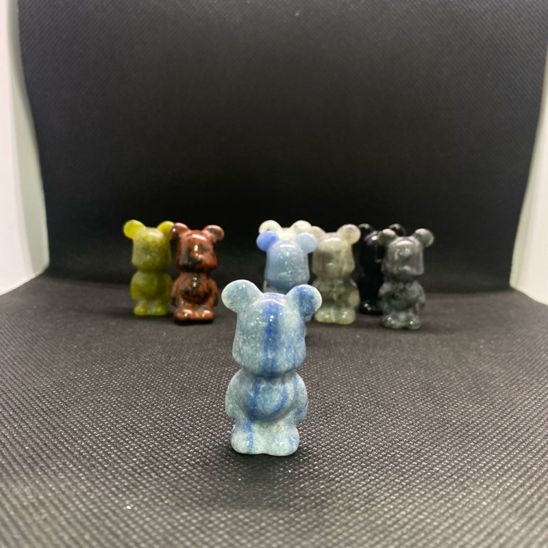 Bearbrick solid natural stone 4cm high decorates study table and desk ...