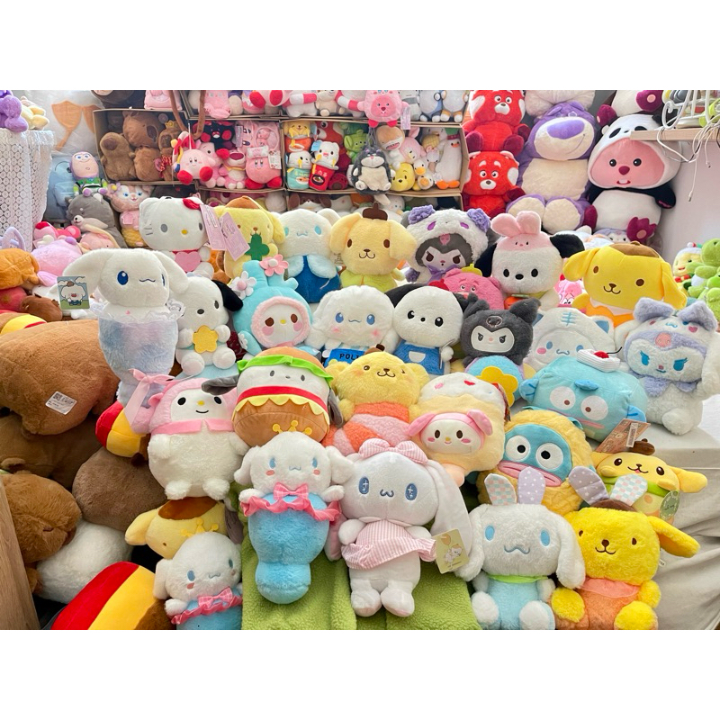 Sanrio teddy bear, cinnamoroll, pochaco, melody, kuromi, hello kitty, pom pom purin | Shopee ...