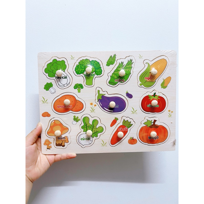 Wooden knob board, smart wooden toy for children 1-6 years old, wooden ...
